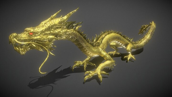 ArtStation - 3D Model - Chinese Dragon - Downloadable