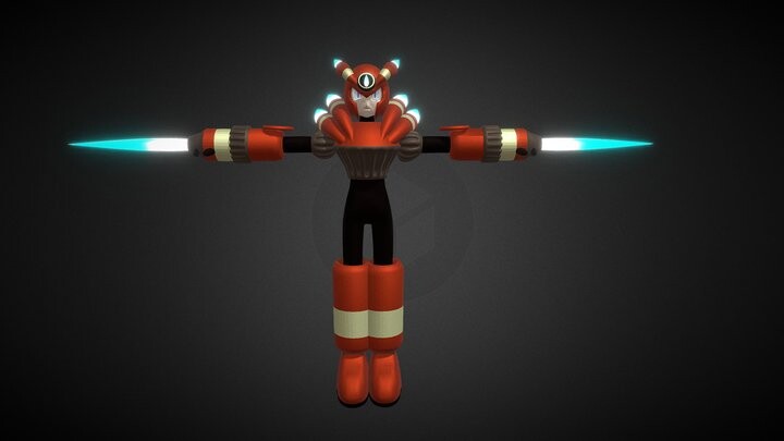 ArtStation - Mega Man Battle Network - BurnerMan.Exe