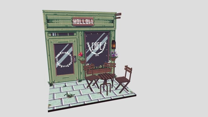 ArtStation - Hollow Cafe Pixel Art