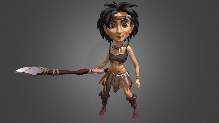 ArtStation - character_girl_savage_animation