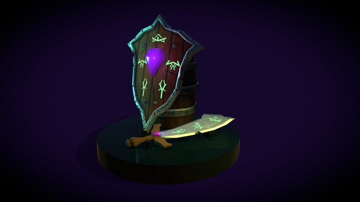 ArtStation - Runic Sword and Shield