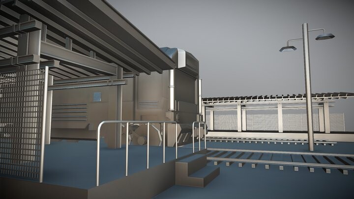 ArtStation - WIP Train Station