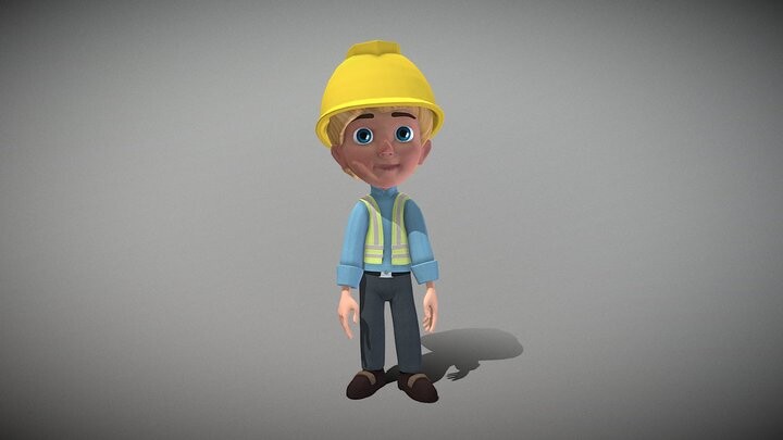ArtStation - Cartoon Worker - Downloadable