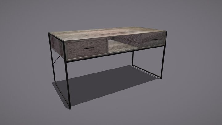 ArtStation - Gray Wood Desk