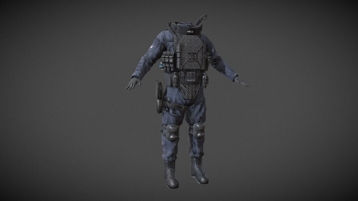 ArtStation - Swat Police Military Body Armor Uniform Kit