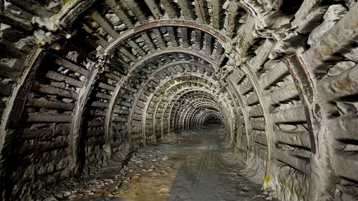 ArtStation - Old underground mine excavation - arch support