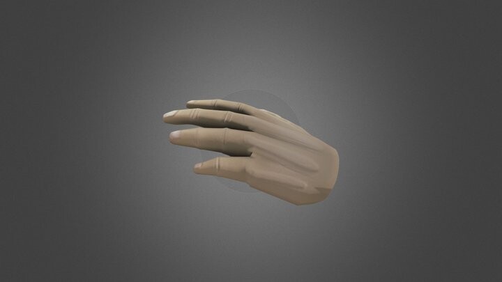 ArtStation - 3D Model Human Hand (Low Poly)