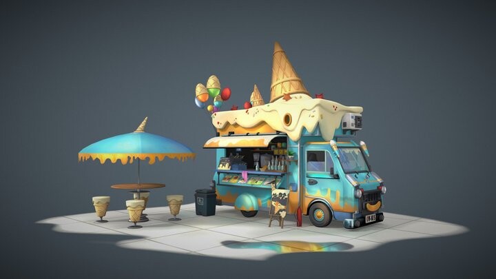 ArtStation - ICE CREAM TRUCK