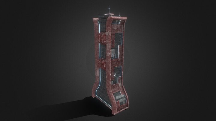 ArtStation - Sci FI Cyberpunk Building 01