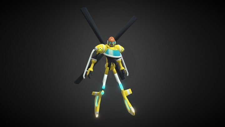 ArtStation - Mega Man Battle Network - GyroMan.Exe