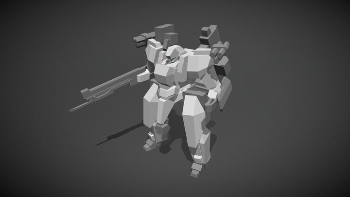 ArtStation - Dgunner Block-Out Model (WIP)