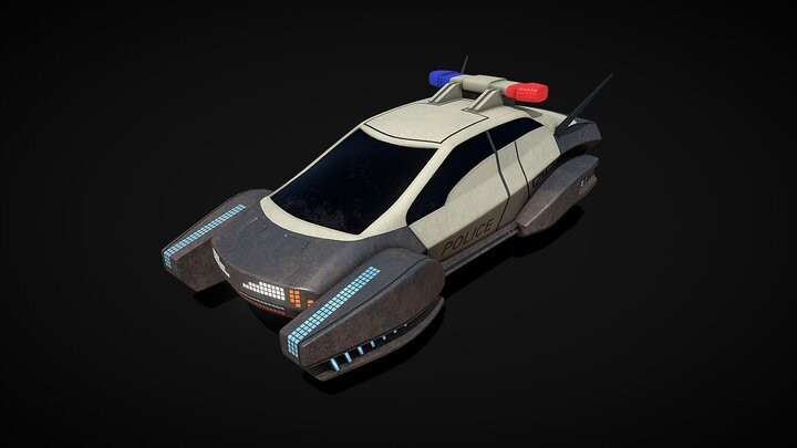 ArtStation - cyberpunk police cruiser