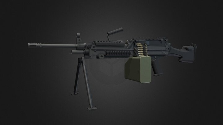 ArtStation - M249 machine gun new