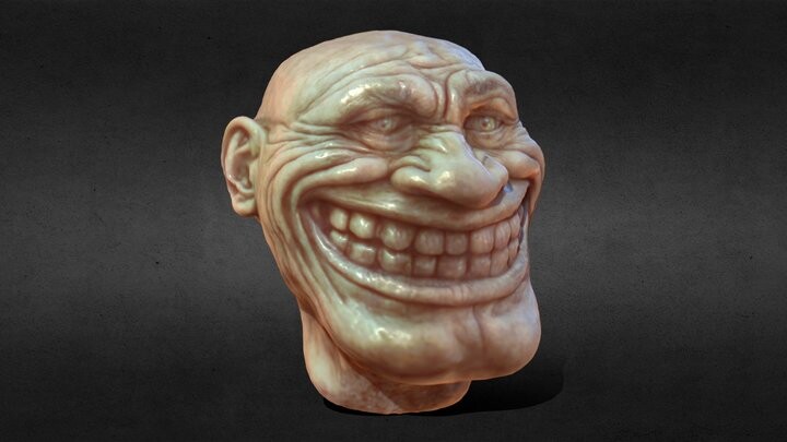 ArtStation - I had to create this. Trollface 3d.