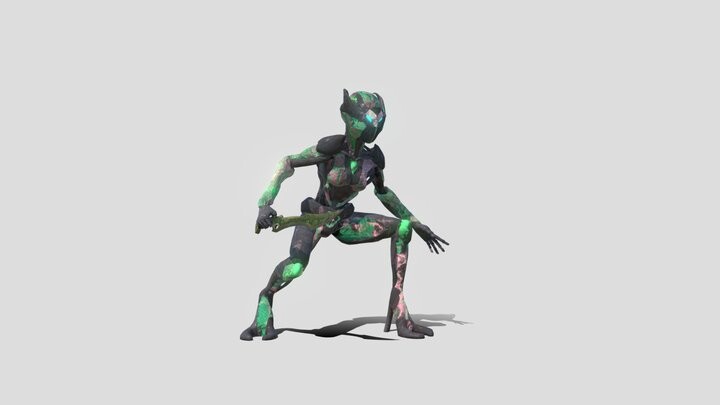 ArtStation - female alien soldier 01 animation