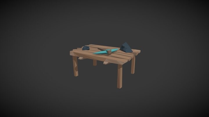ArtStation - Low Poly Mining Table