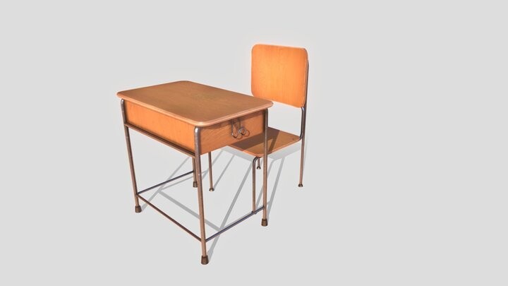 ArtStation - Single School Desk
