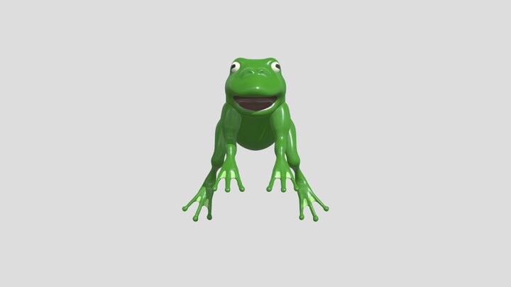 ArtStation - Cartoon Frog 3D Model