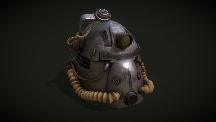 ArtStation - Fallout T-51b power armor helmet