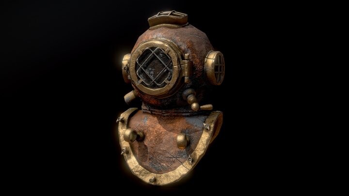 ArtStation - Deep sea diving helmet