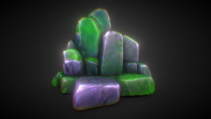 ArtStation - Stylized Stones Low Poly