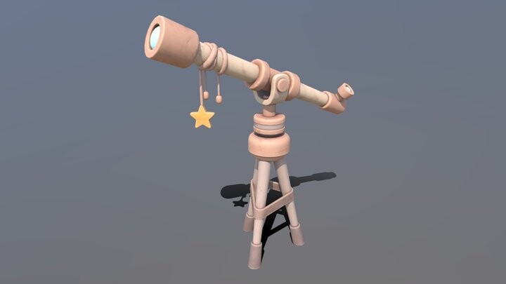 ArtStation - Simple Stylized Cartoony Telescope