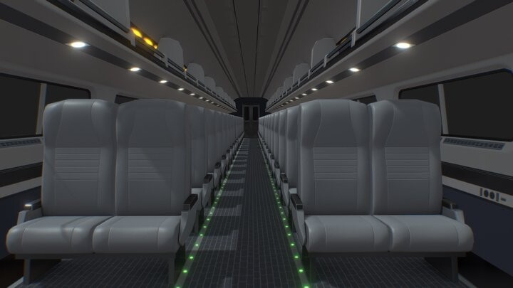 ArtStation - Amtrack's Amfleet Interior for game Trains Simulator PRO USA