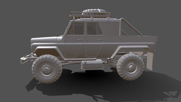 ArtStation - УАЗ на базе ГАЗ-66