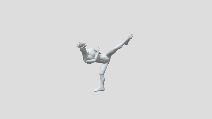 ArtStation - Model Doing High Kick