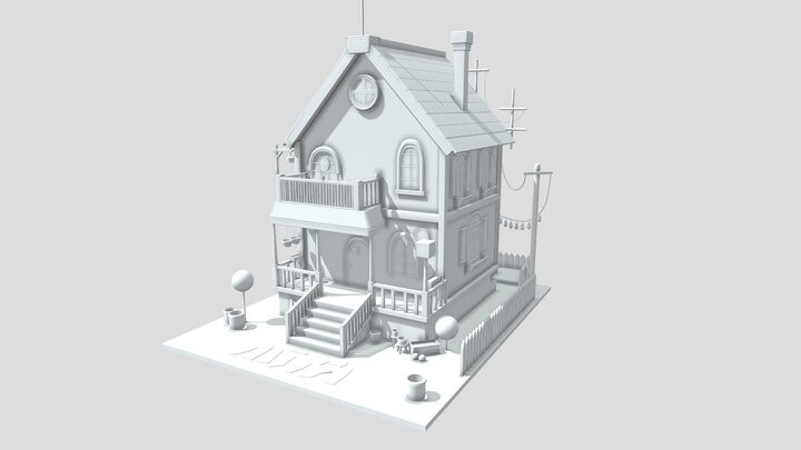 ArtStation - cartoon villa