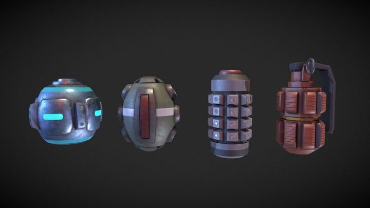 ArtStation - Scifi Grenade Bundle