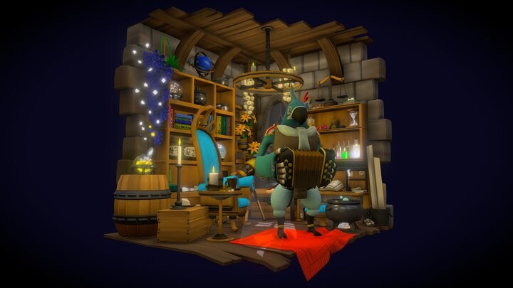 ArtStation - Diorama: 3D Stylized Fantasy Room