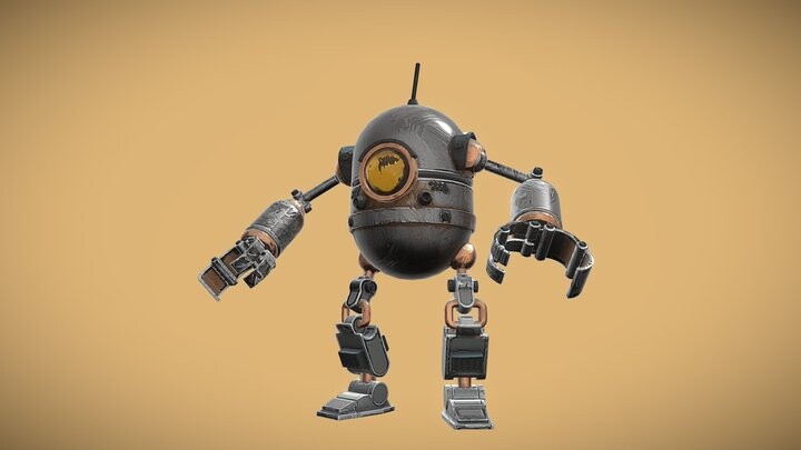 ArtStation - Forgotten Robot – Hand-Painted 3D Character