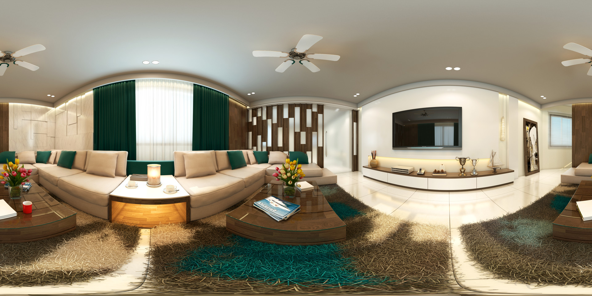 ArtStation - Living Room ( 360* Render )