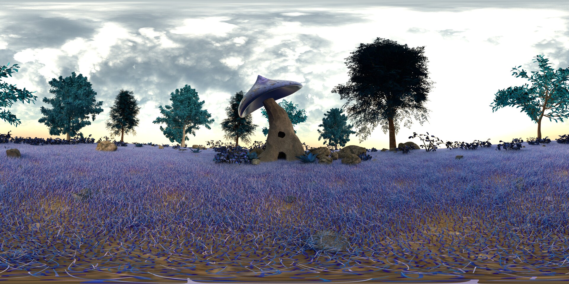 ArtStation - Mushling Village Pano