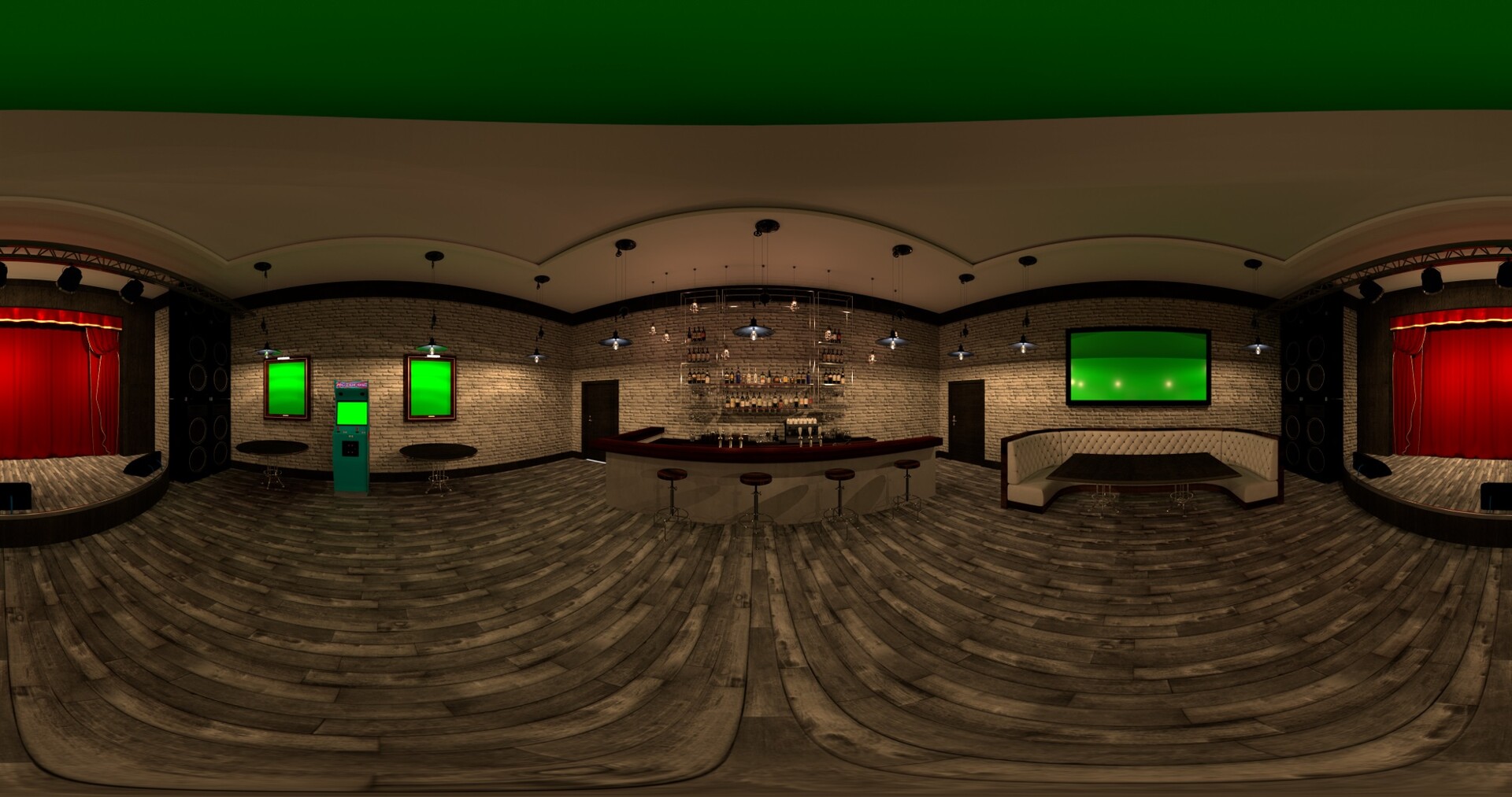 ArtStation - Music Crowns 360 panorama music video scene.