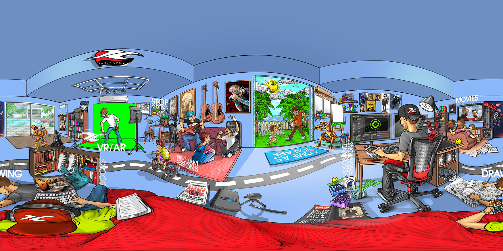 ArtStation - DREAMSCAPE (A 360 artwork of my dream-scape)