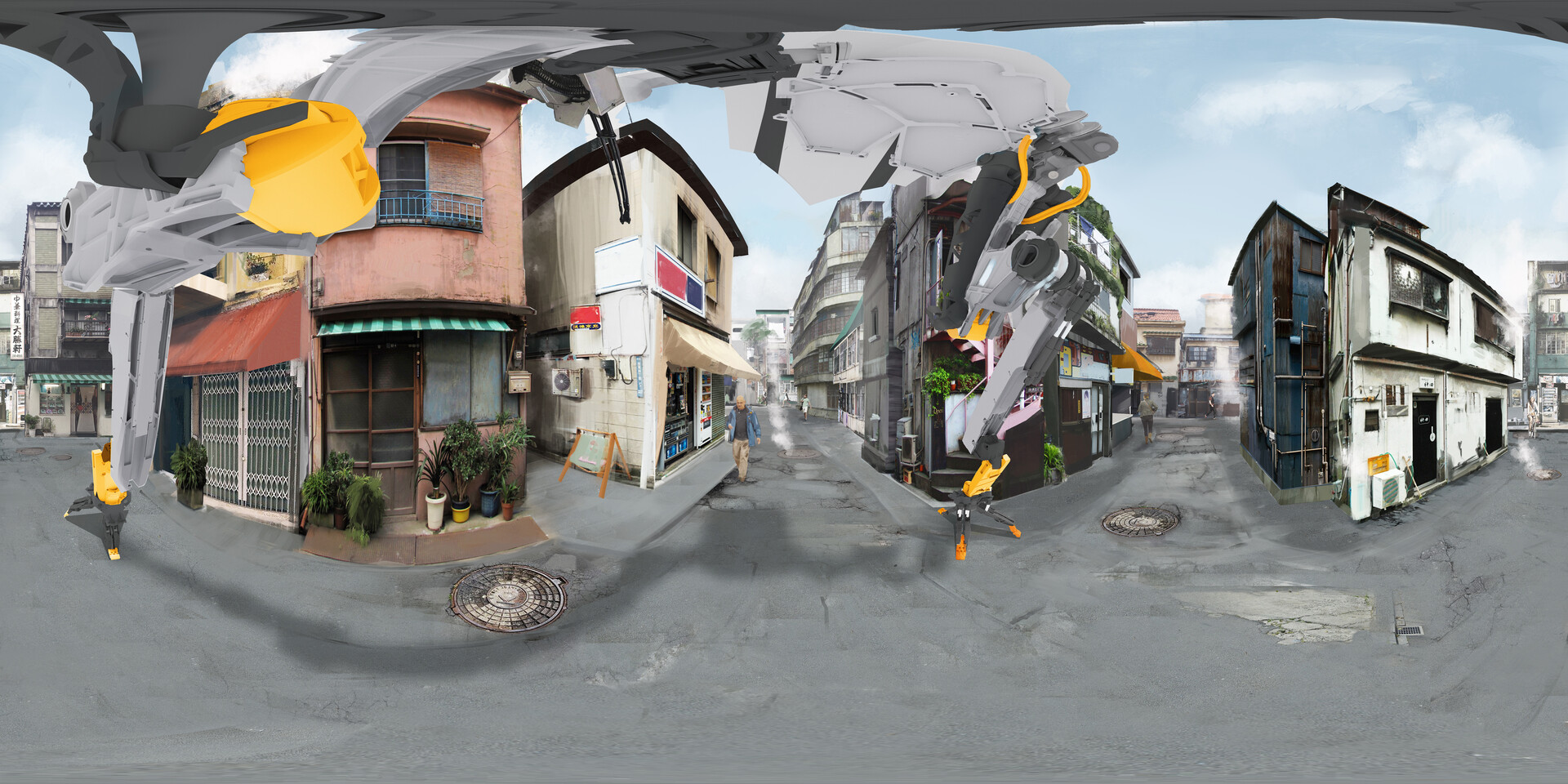 ArtStation - 360 degree city concept