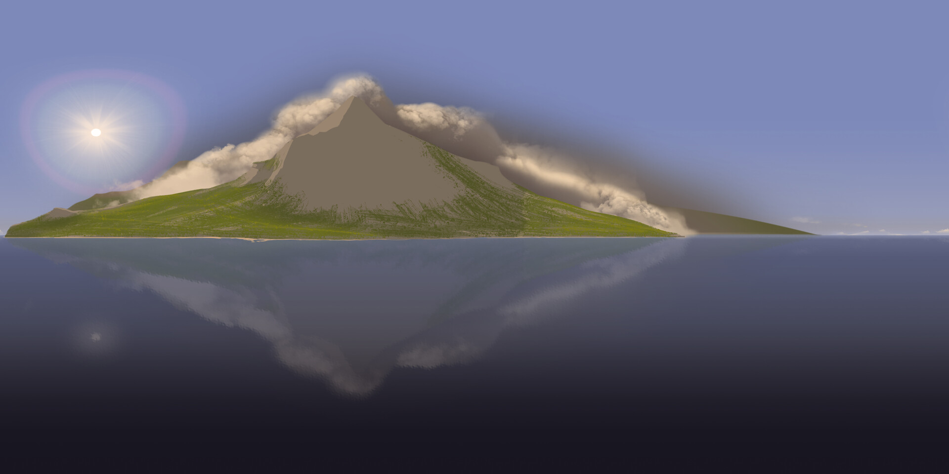 ArtStation - 360° Painting experiment - windy island