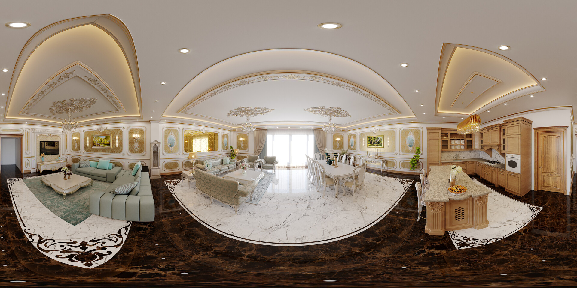 ArtStation - Panorama Shot Classic Interior Design