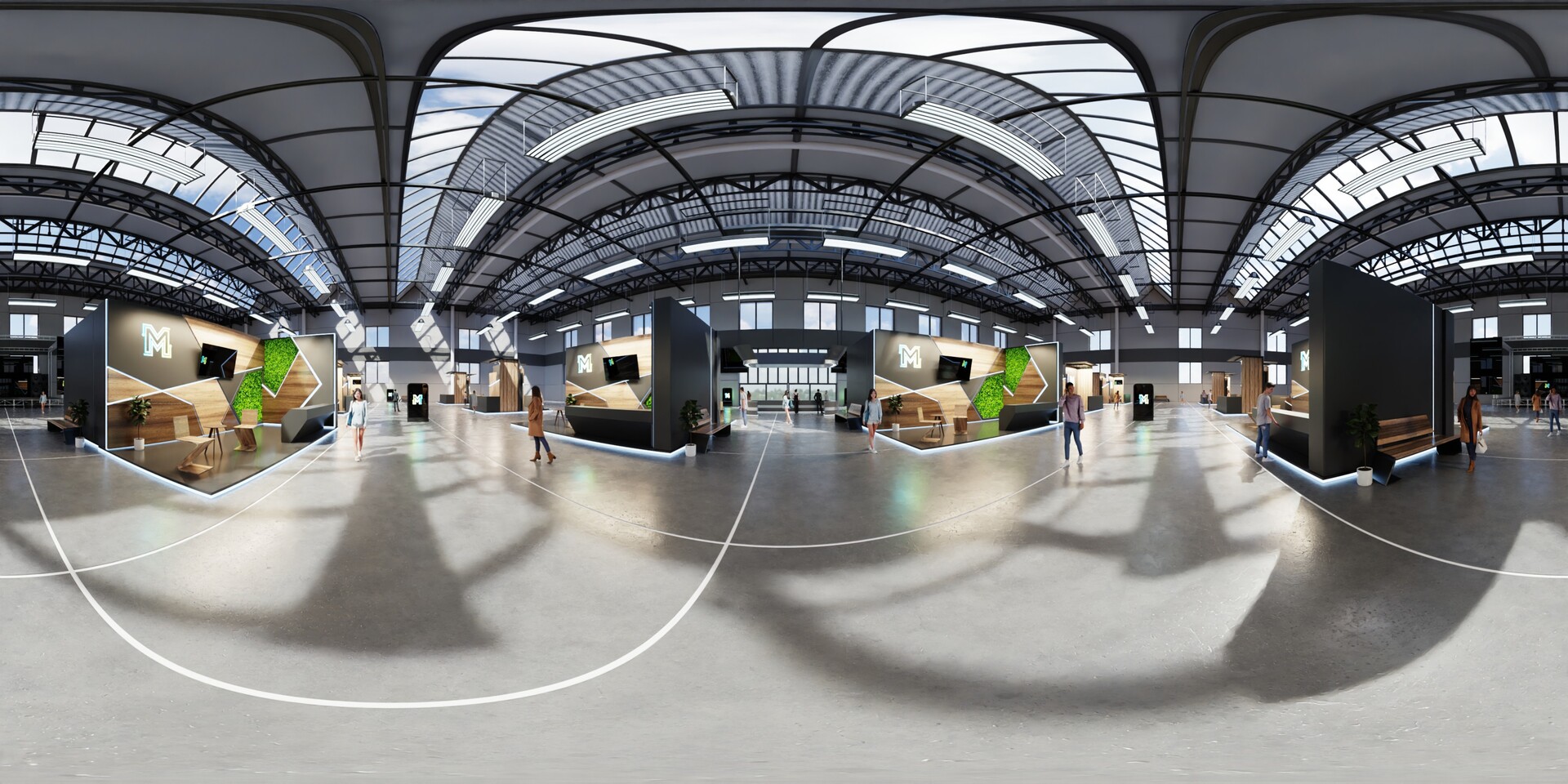 ArtStation - Warehouse virtual tour with booths