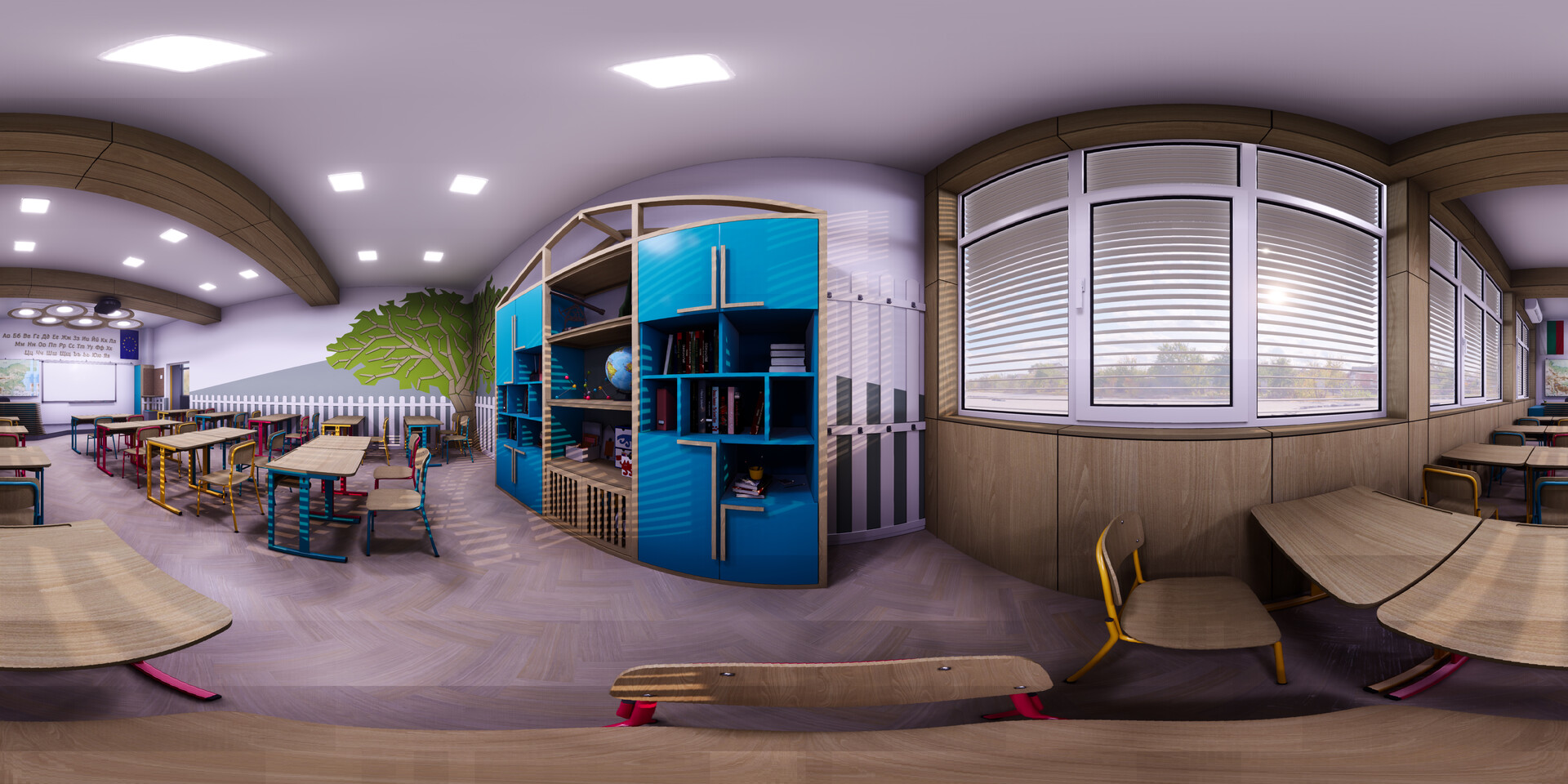 ArtStation - 360 Pano - Classroom