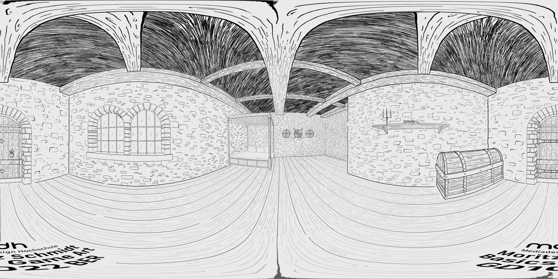 ArtStation - 360 Panorama Drawing - Moritz Schmidt