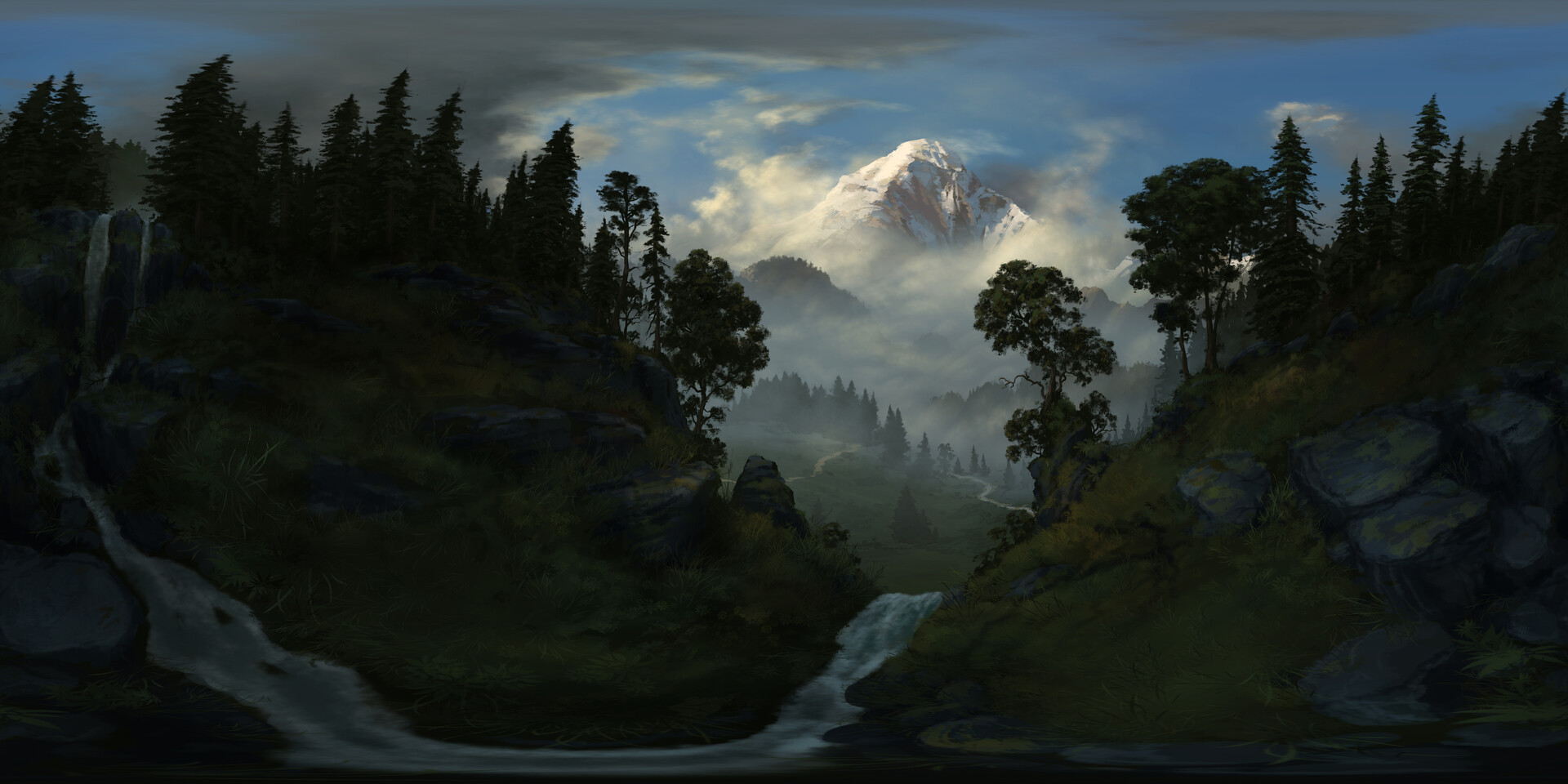 Philipp Urlich - Fantasy Artwork - Mountain 360 Panorama