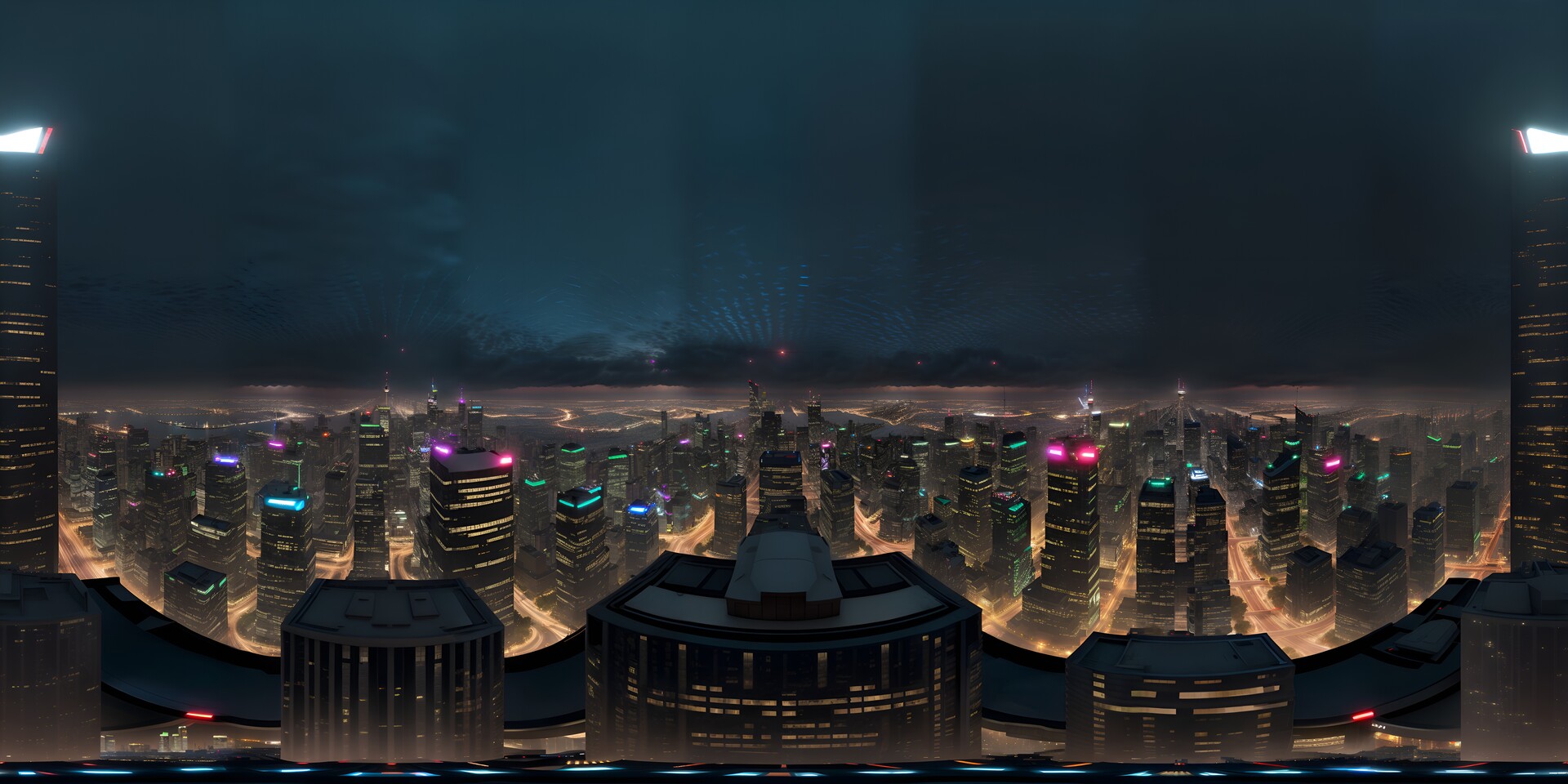 ArtStation - 2050 Toronto Cityview Panorama Cyberpunk