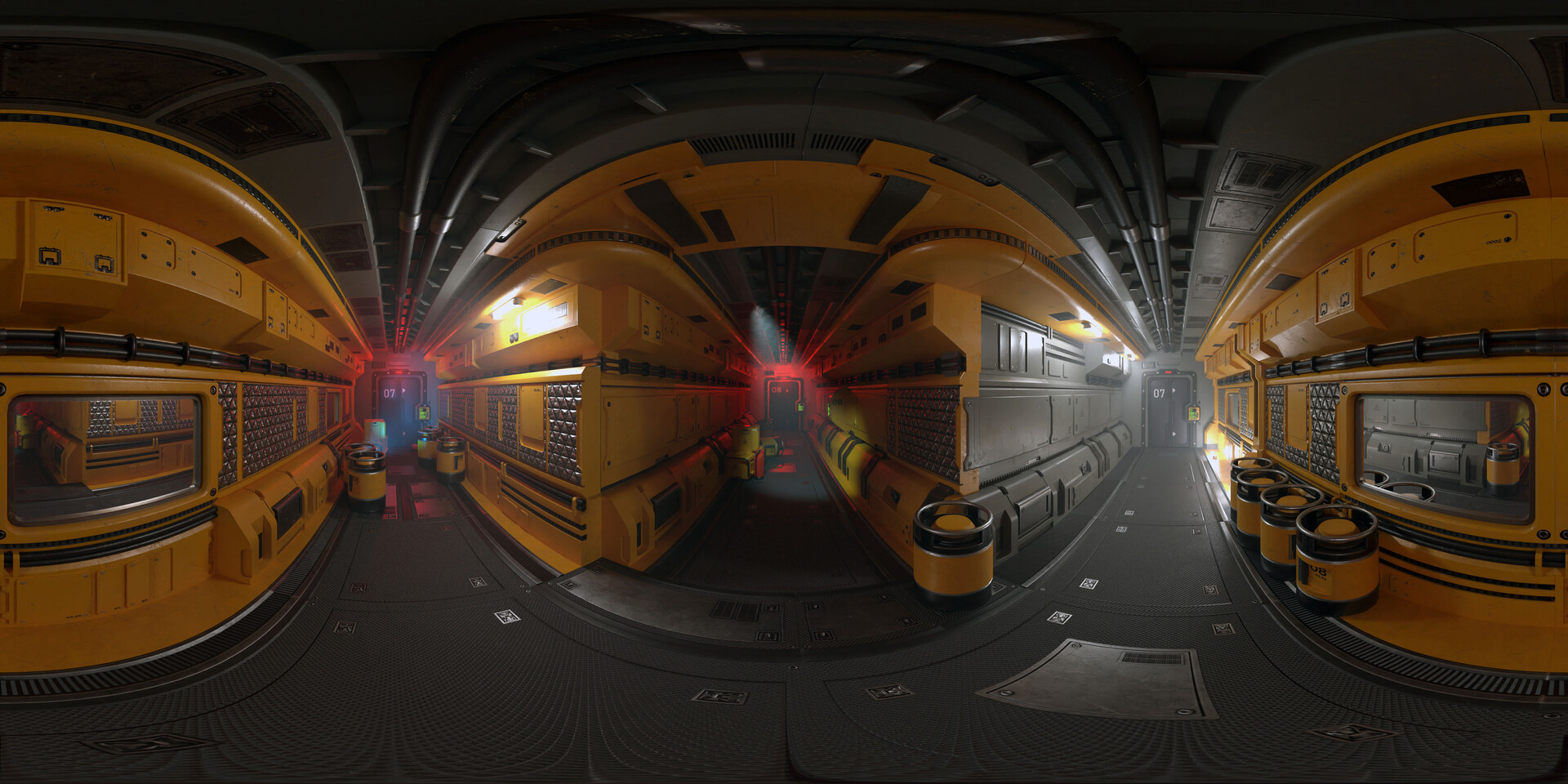 ArtStation - dark corridors somewhere in space