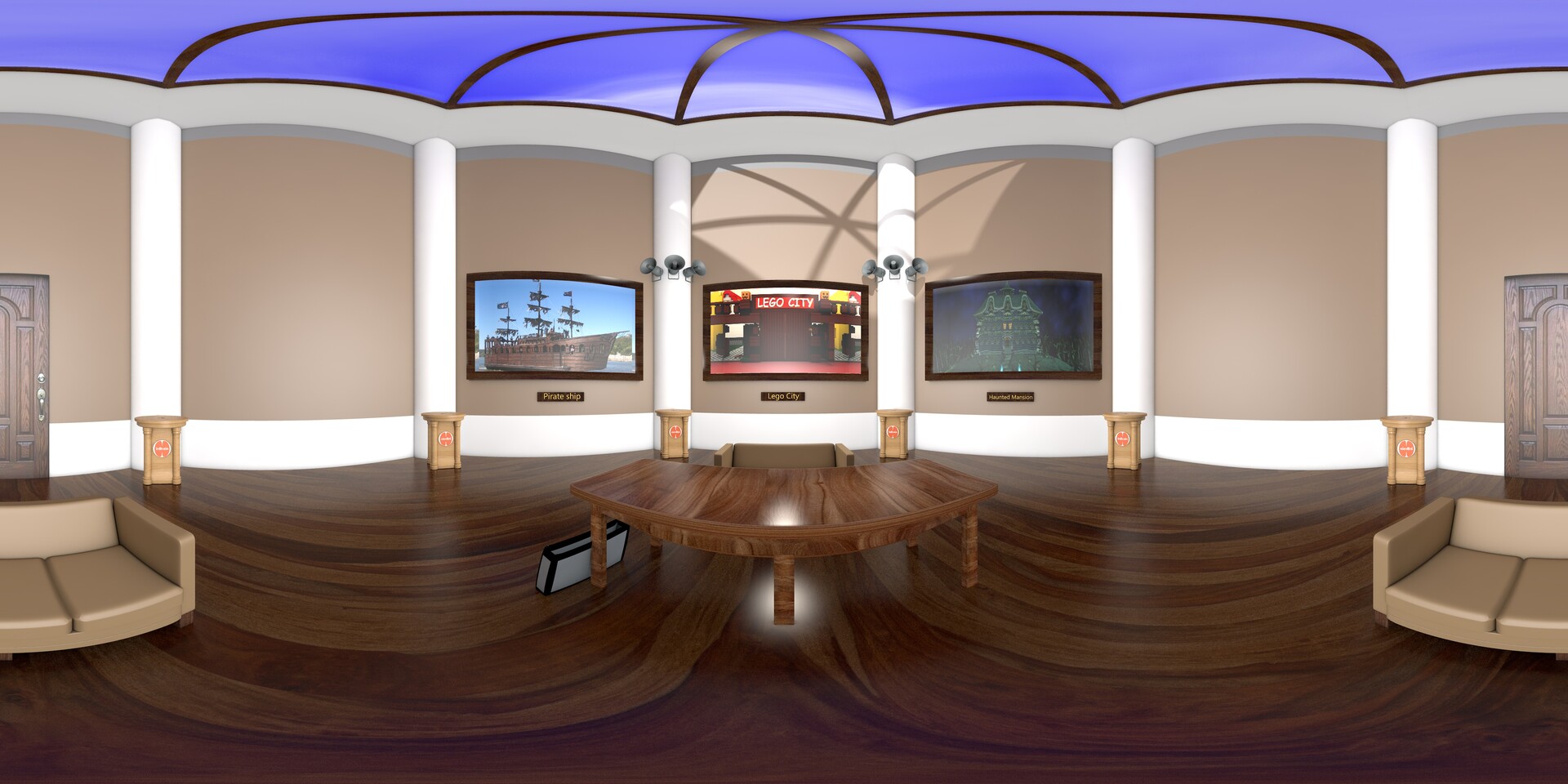 ArtStation - inBrain internship: 3d VR showcase The hub world + process