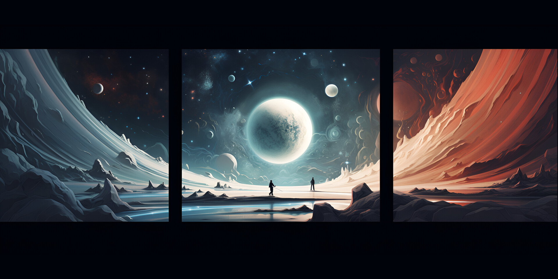 ArtStation - AI 360° Panoramic View-Planets and Stars