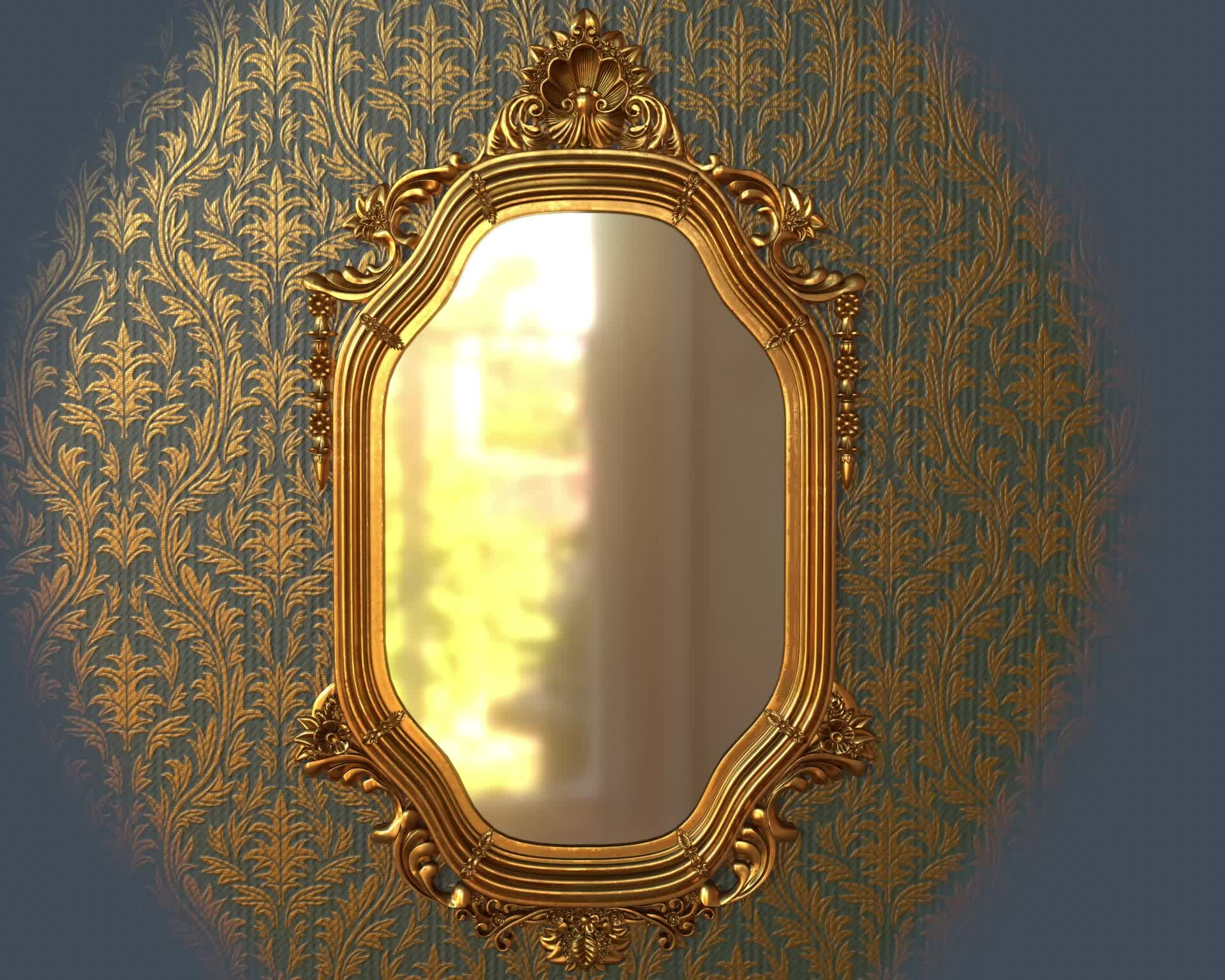 ArtStation - Neoclassical Inspired Mirror