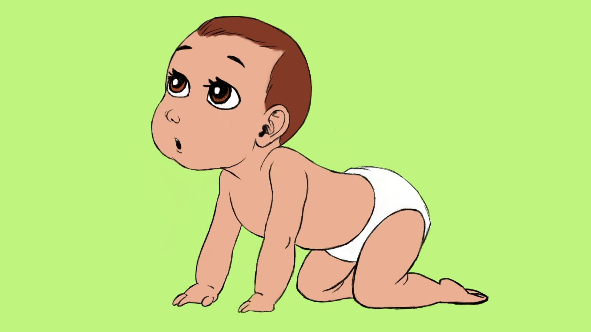 ArtStation - Blinking baby hand-drawn animation